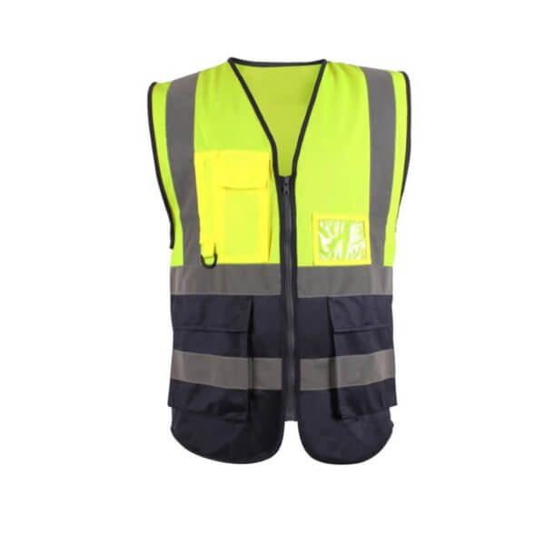 Safety Vest ( Two Color ) (Yellow in Blue) – شركة هارد وركر